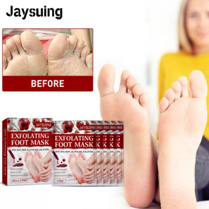 Jaysuing AHA foot exfoliating foot mask to remove dead skin ...