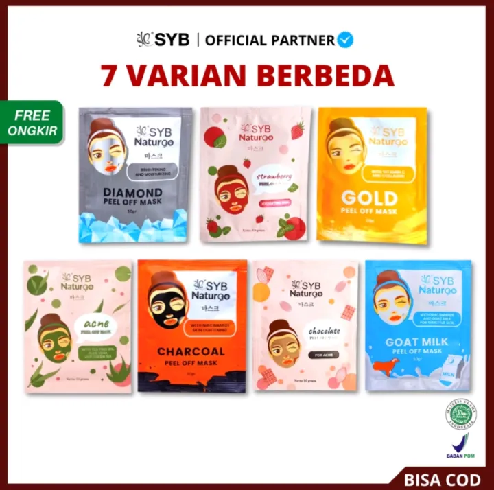 SYB NATURGO Peel Off Mask Series Sachet Gold | Diamond | Goat Milk ...
