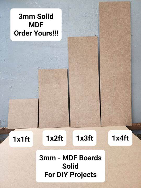 3mm MDF Boards Solid 1x1 and More!!! | Lazada PH