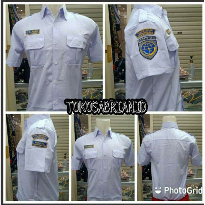 Baju PDH Dishub / Pakaian Dinas Harian / Baju PDH Kemenhub / Bordir ...