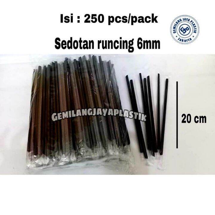 Sedotan Hitam Steril 6 mm 20 cm Isi 250 Pcs | Lazada Indonesia