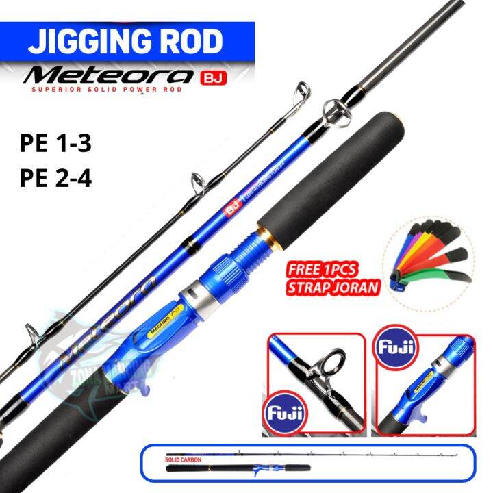 Joran Bait Jigging MAGURO METEORA BJ 193M PE1-3 | PE2-4 | Solid Carbon | Fuji | Joran Laut ...