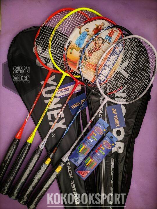 RAKET BADMINTON YONEX DAN VIKTOR IMPOR ISI FREE TAS DAN GRIP | Lazada ...