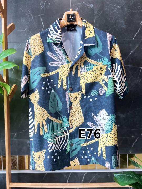 เสื้อฮาวายวินเทจ เสื้อเชิ้ต E76 | Lazada.co.th