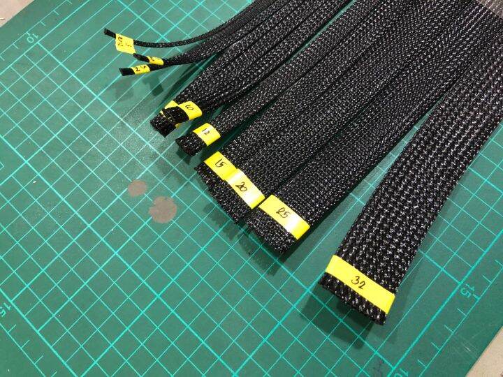 ท่อถัก PET ยาว 1 เมตร สีดำ ชนิดทนไฟ / Expandable Sleeve ยี่ห้อ Denken ...