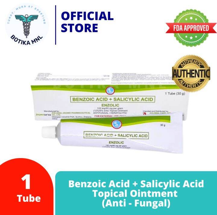 Benzoic Acid + Salicylic Acid 120mg/60mg 30g tube ENZOLIC | Lazada PH