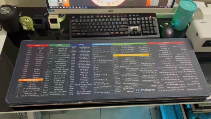 Lót Chuột Phím Tắt Excel Văn Phòng, Pad Chuột Phím Tắt Excel, Word ...