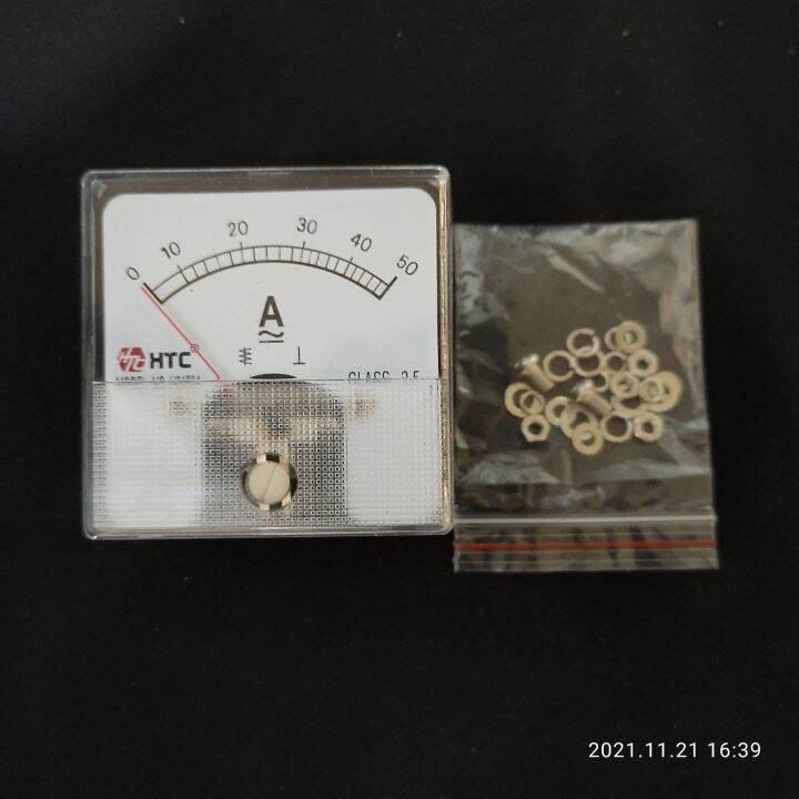 Panel Meter Pengukur Ammeter Analog AC DC 50A Besar H6152A WattMeter ...