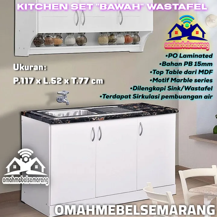 Kitchen Set SINK 3 Pintu Bawah KSB NIGHT Rak dapur Wastafel Bak Dapur ...