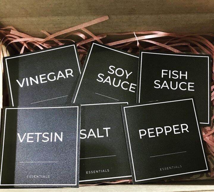 Laminated Sticker label for Condiments | Waterproof Jar/Pantry Label ...
