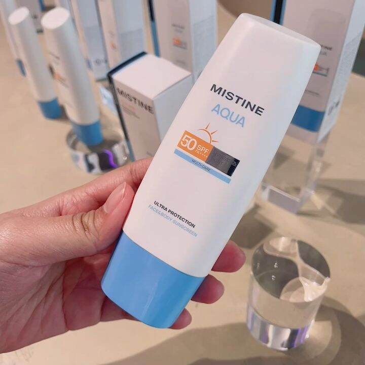 MISTINE AQUA BASE ULTRA PROTECTION HYDRATING FACE&BODY SUNSCREEN SPF50 ...
