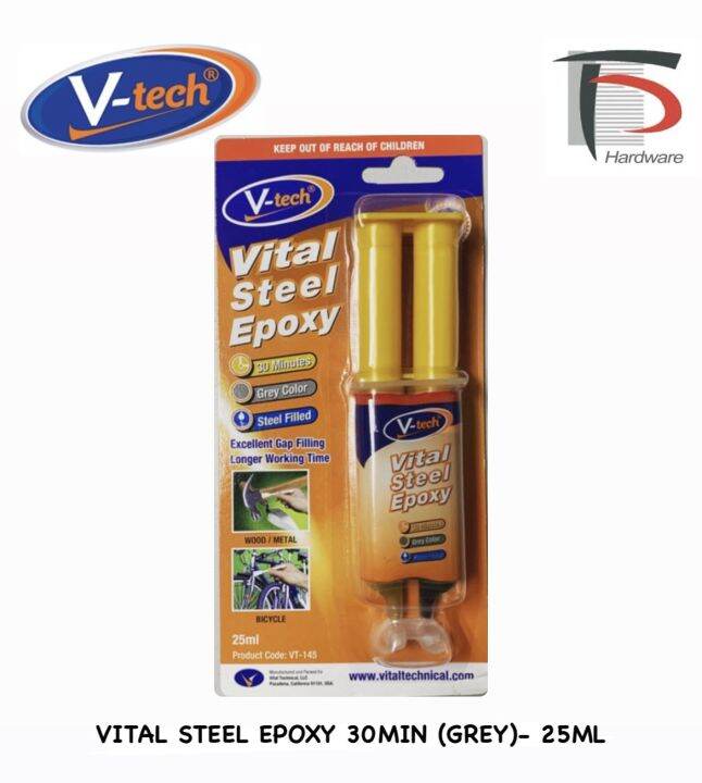 [100% ORIGINAL] V-TECH VITAL STEEL EPOXY 25ML (VT-125) | Lazada
