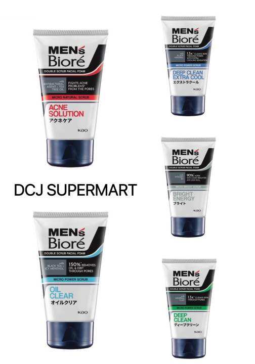 Biore Men Double Scrub Facial Foam 100G | Lazada