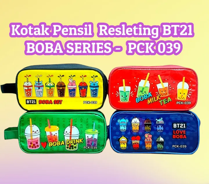 kotak pensil resleting motif boba bt-21 | Lazada Indonesia