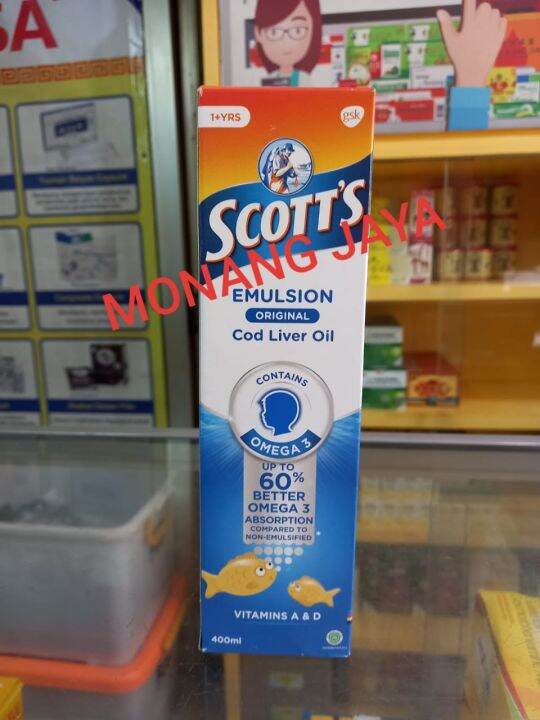 MINYAK IKAN SCOTT'S EMULSION 400ml ( Rasa Original | Lazada Indonesia