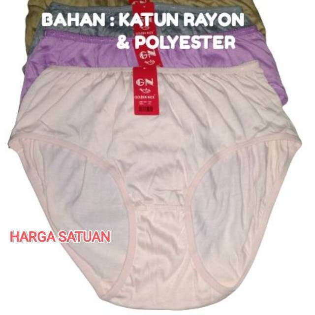 Celana Dalam Wanita Size XXL Ukuran Besar Katun Halus Lembut Warna Pink Krem Biru Ungu Cokelat ...