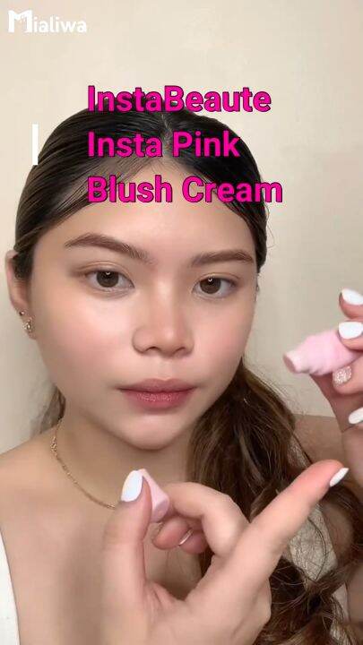 InstaBeaute Insta Pink Blush Cream, Eyelid Cheek Lip Cream Lip Tint ...