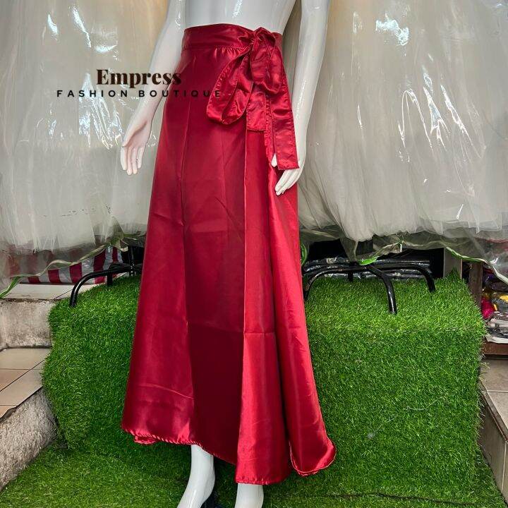 Wrap Around Filipiniana Skirt Satin | Lazada PH