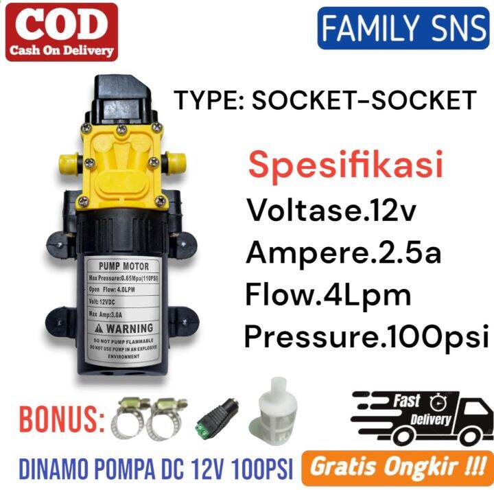 Dinamo Pompa Dc air 12v 4Lpm 100 Psi Auto Cut Of/ Pompa AIr DC 12V ...