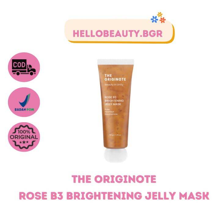 The Originote Rose B3 Brightening Jelly Mask | Lazada Indonesia