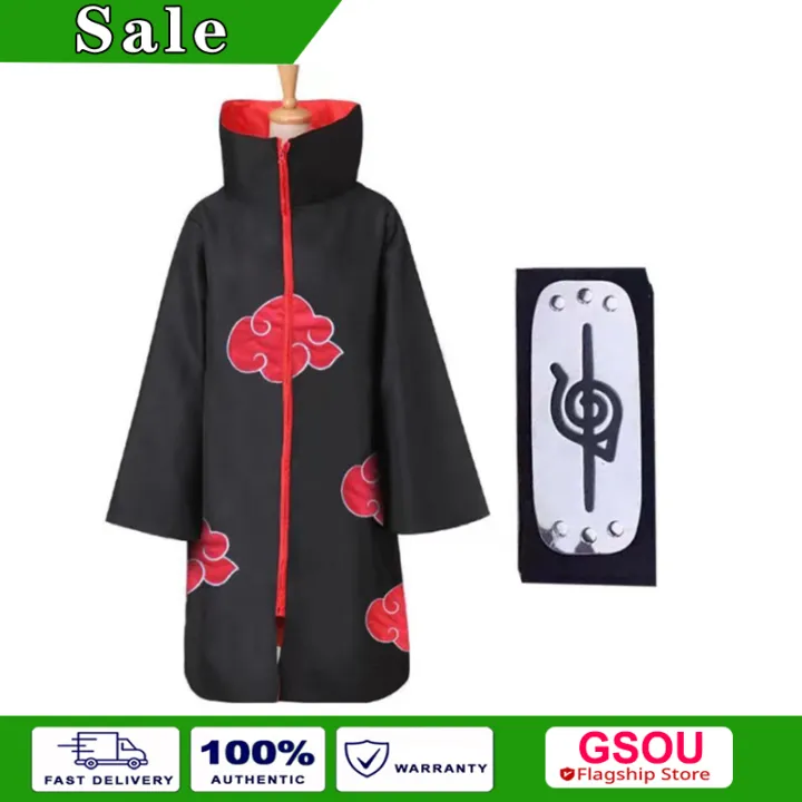 Anime uniform 2-piece set Anime Ninja Akatsuki Cloak Headband Suzaku ...