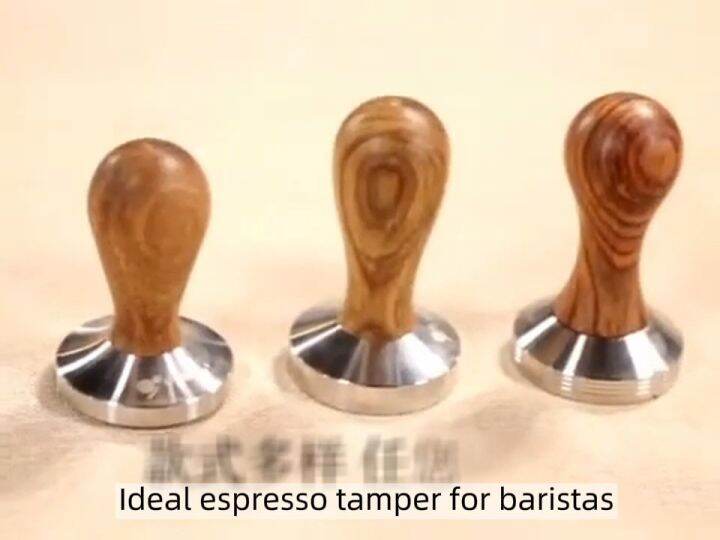 🎁 LAHOME Tamper Espresso Wood Hand Tamper 51mm Tamper Coffee Tamper ...