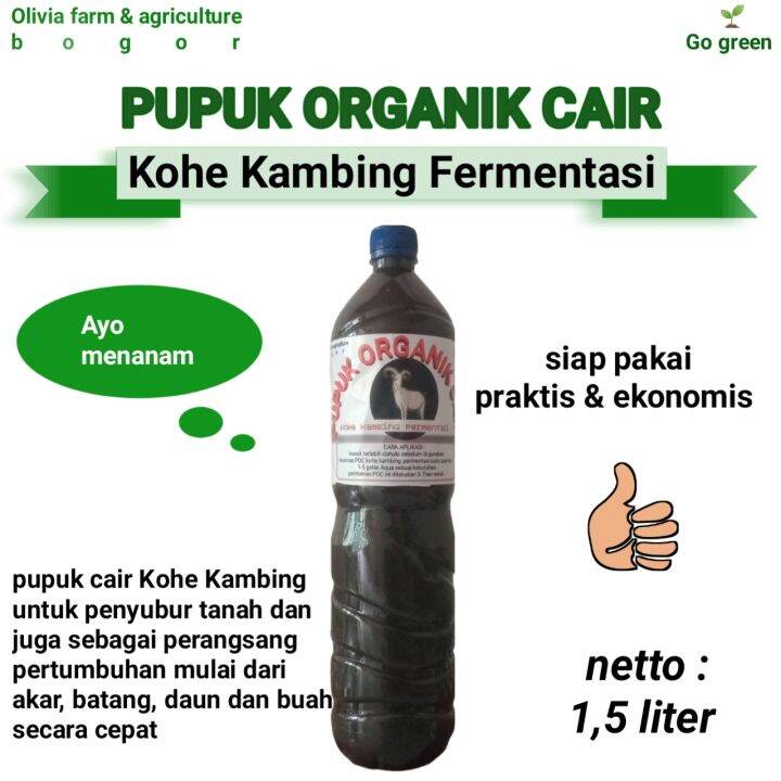 Pupuk Organik Cair/POC Kohe Kambing Fermentasi (isi 1,5liter) | Lazada ...