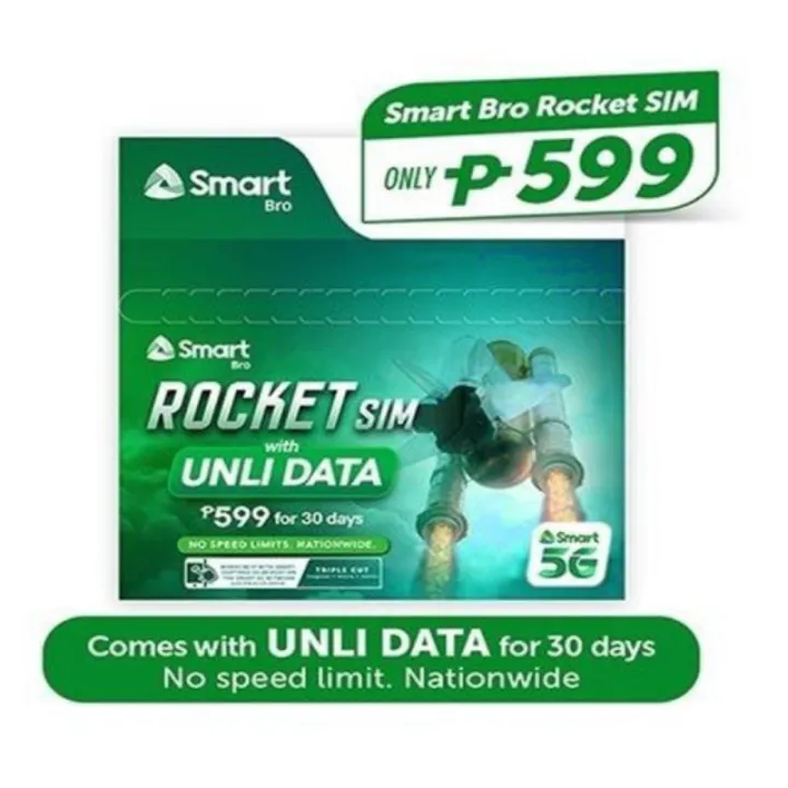 SMART Rocket Sim 599 Unlimited Data | Lazada PH