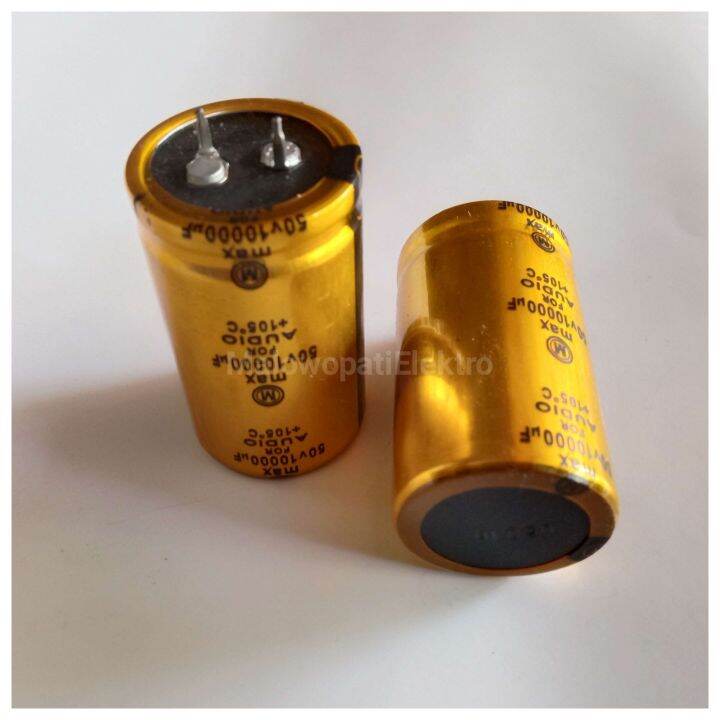 Elco 10000uf 50v Max Audio GOLD Kapasitor Dc Capacitor | Lazada Indonesia
