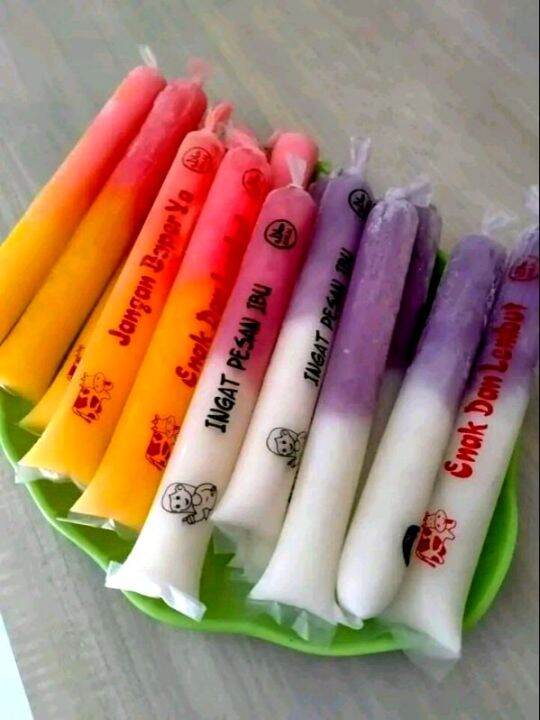 Plastik es mambo tulisan kata mix 3 warna isi 100+ pcs | Lazada Indonesia