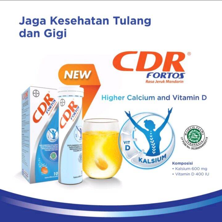 CDR Fortos Suplemen Kalsium isi 10 tablet | Lazada Indonesia