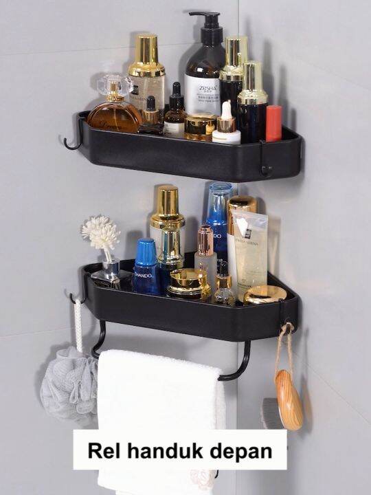 Rak kamar mandi stainles steel Rak sudut Rak sabun shampoo Dinding ...