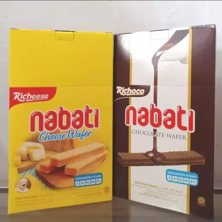 Richeese/Richoco Nabati Wafer Rasa Keju dan Coklat isi 20 pcs P_F Galery snack | Lazada Indonesia