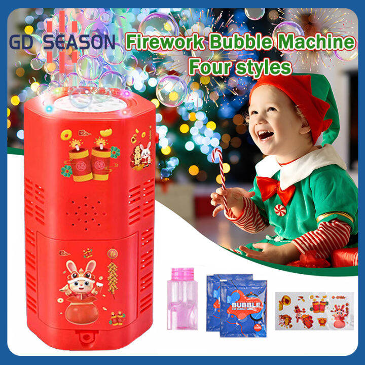 2024 Imitation Firework Bubble blowing Machine Electric Bubbles With Music Light Wedding CNY ...
