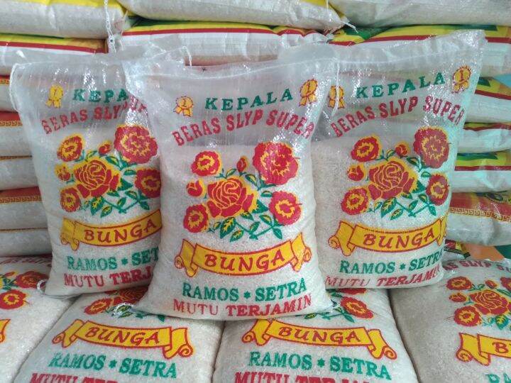 beras 5kg cap bunga | Lazada Indonesia