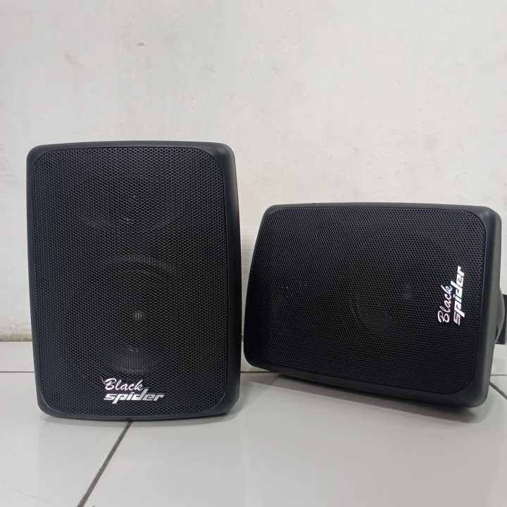 SPEAKER PASIF BLACK SPIDER SEPASANG // SPEAKER RUANGAN MASJID CAFE RESTO // SPEAKER DINDING PLUS ...