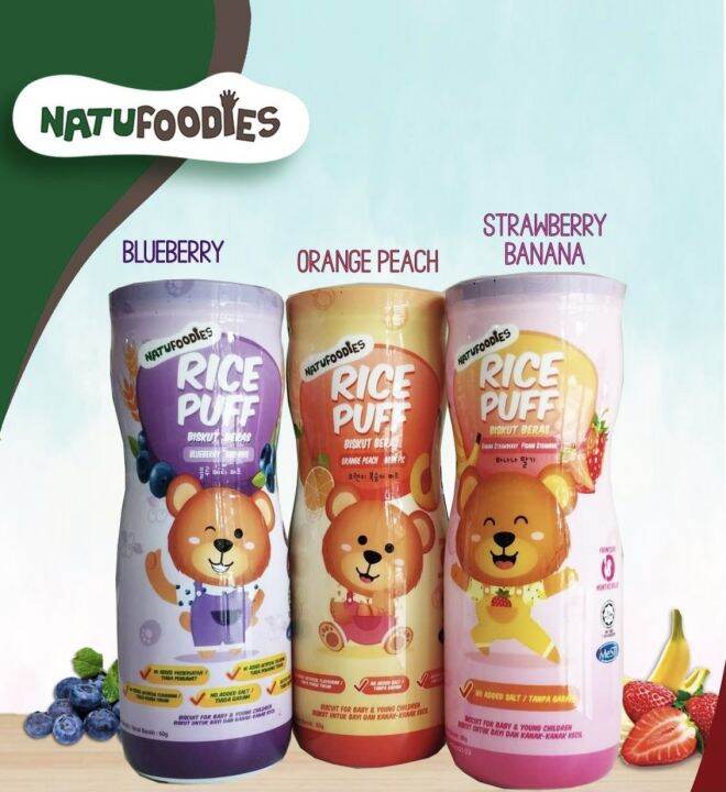 Natufoodies Rice Puff Baby Snacks 60g | Lazada PH