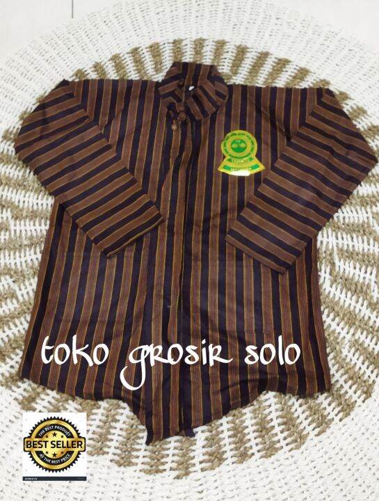 surjan lurik pria //surjan lurik hitam coklat//baju adat jawa pria ...