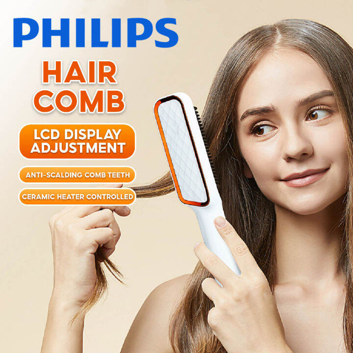 PHILIPS Professional Hair Straightener Comb Automatic Heating Hair ...