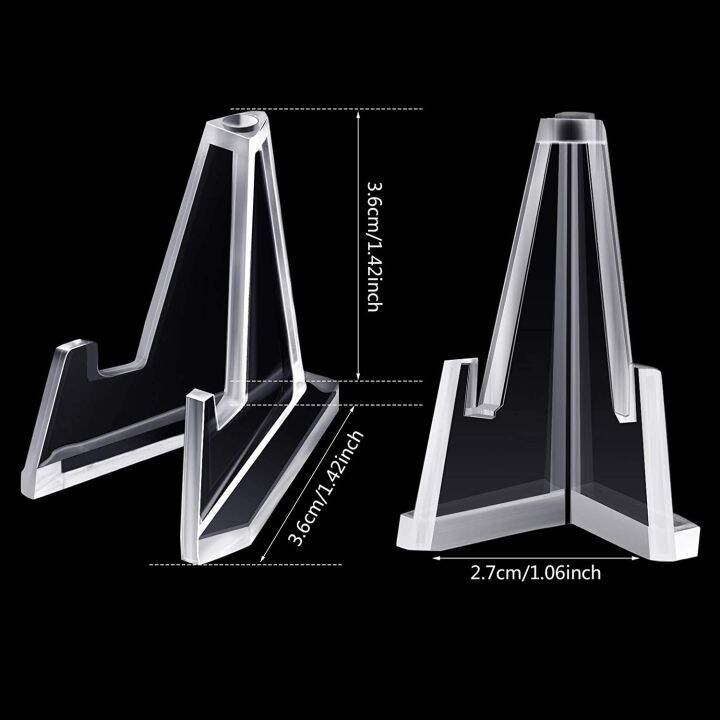 10pcs Triangle Display Stands Acrylic Coin Stand Mini Easel Stands ...