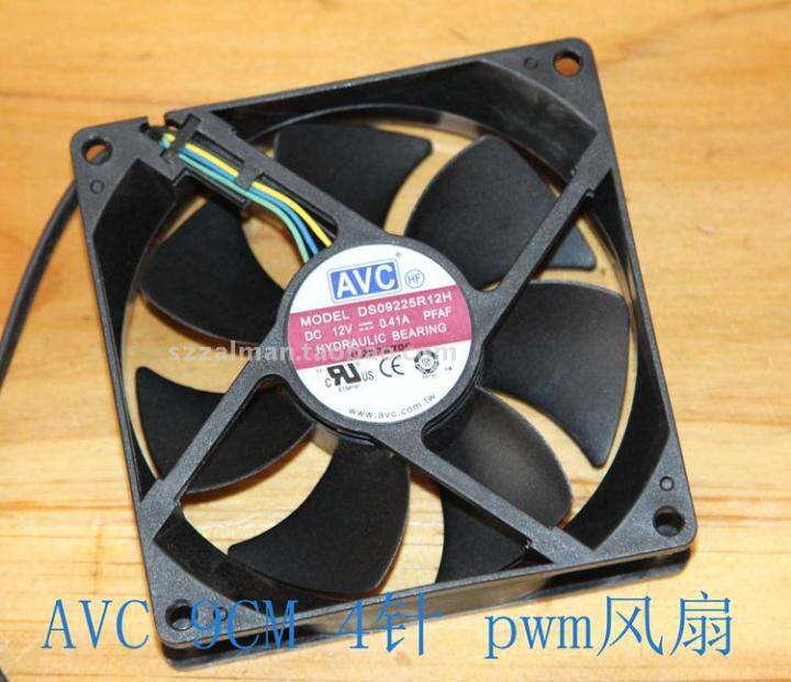 AVC 9025/9cm/cm Mute CPU Cooling Fan Chassis Fan 4-Pin/Wire Temperature Control Speed Control ...