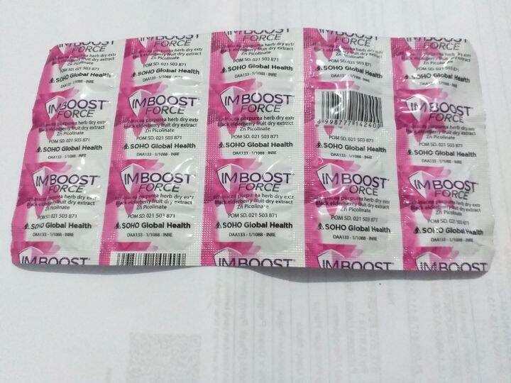 Imbost Imboost Force Forte 1 Strip isi 10 Kaplet Multivitamin Daya ...