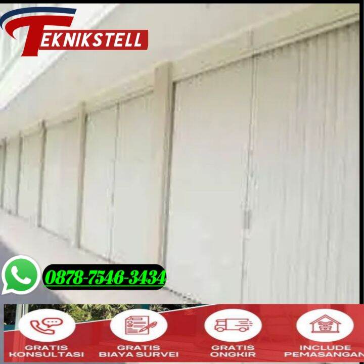 folding gate galvalum anti karat slat 0.7mm | pintu warung | pintu ...
