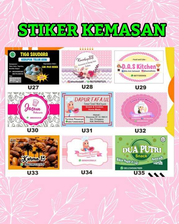 Stiker Label Produk/ Kemasan ( isi 20 pcs ) | Lazada Indonesia