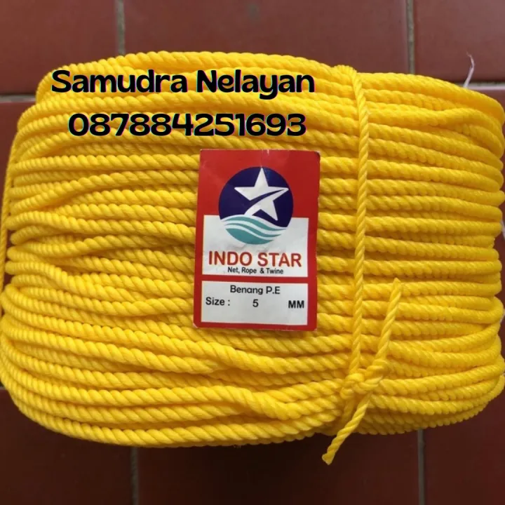 Tali Tambang 5mm / Tambang PE 5mm INDOSTAR ±190 METER ( 1 ROLL) | Lazada Indonesia