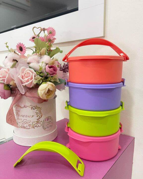 READY STOCK TUPPERWARE STAINLESS STEEL TIFFIN/BEKAS LUNCH/GIFT ...