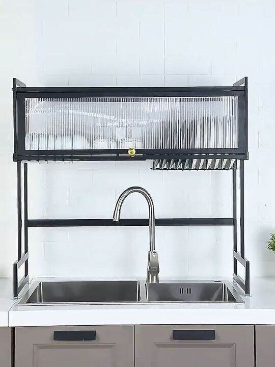 Kitchen Sink Rack Stainless Steel Dish Drainer Rack Multifunction ...