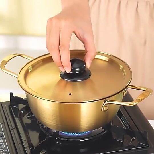 HOMEKING | Korean Style Gold Ramen Noodle Pot 18cm / Periuk Mee Korea ...