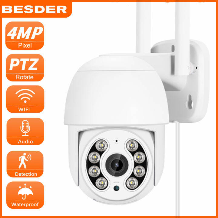 BESDER 4MP 2MP IP Camera WiFi Camera CCTV PTZ 5X Zoom Auto Tracking ...