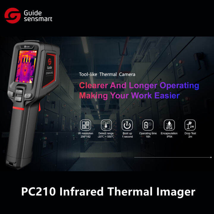 Guide PC210 Thermal Imaging Camera Digital Thermo-meter Night Vision ...